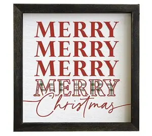 SINCERE SURROUNDINGS 10' Merry Repeated Plaid R Ustic Frame - One-color