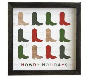 SINCERE SURROUNDINGS 10' Howdy Holidays Boots R Ustic Frame - One-color