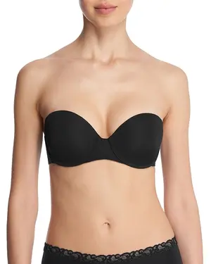 Natori Pure Luxe Strapless Contour Underwire Bra - Black