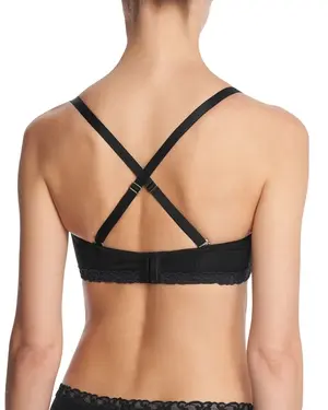 Natori Pure Luxe Strapless Contour Underwire Bra - Black