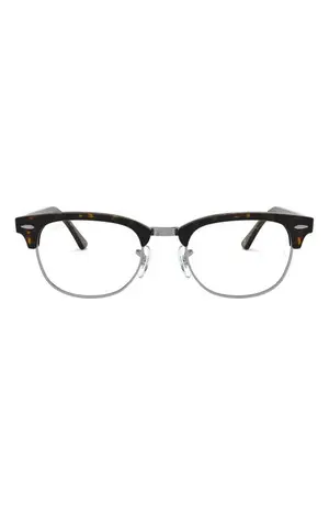 Ray-ban 53mm Square Clubmaster Eyeglasses - Dk Havana