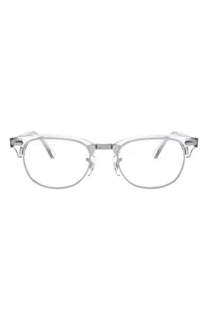 Ray-ban 53mm Square Clubmaster Eyeglasses - White