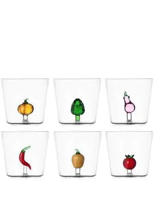 ICHENDORF MILANO Vegetables Glass Tumblers - Neutrals