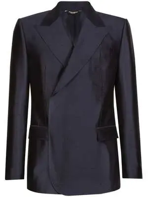 Dolce & Gabbana Double-breasted Silk Suit Jacket