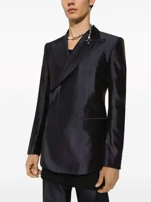 Dolce & Gabbana Double-breasted Silk Suit Jacket