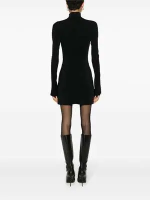 MUGLER Cut-out Panelled Mini Dress - Black