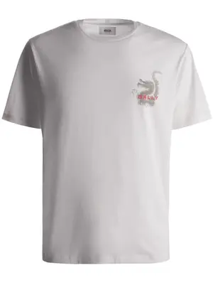 Bally Dragon-print Organic Cotton T-shirt