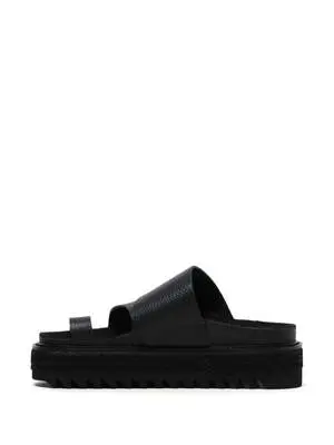 Y’s Crossover-strap Leather Slides