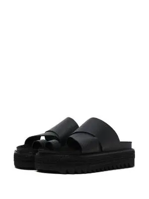 Y’s Crossover-strap Leather Slides