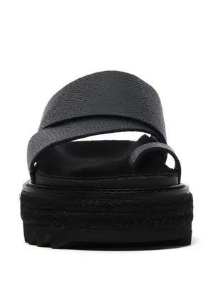 Y’s Crossover-strap Leather Slides