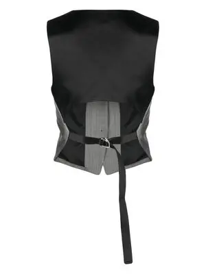 Helmut Lang Herringbone Cut-out Vest