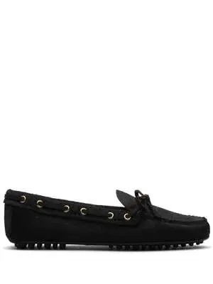 Car Shoe Calf Hair Driving Shoes - Black
