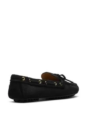 Car Shoe Calf Hair Driving Shoes - Black