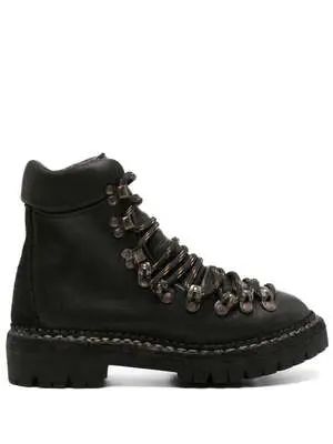 Guidi Lace-up Leather Boots - Black