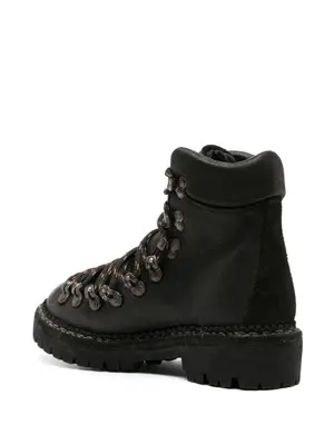 Guidi Lace-up Leather Boots - Black