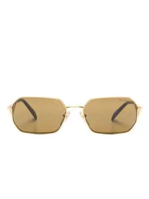 Prada 0pr A51s Hexagonal Sunglasses - Gold
