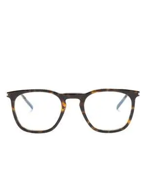 Saint Laurent Tortoiseshell-effect Square-frame Glasses