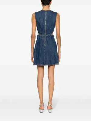 SELF-PORTRAIT Cut-out Denim Minidress