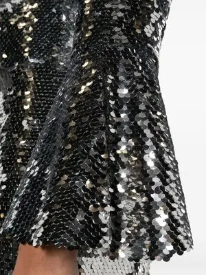 SELF-PORTRAIT Sequin-embellished Mesh Top