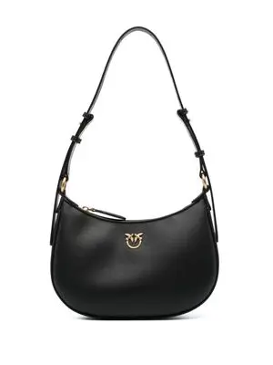 Pinko Love Birds Leather Shoulder Bag - Black