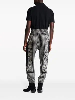 Balmain Monigram-print Elasticated-waistband Track Pants