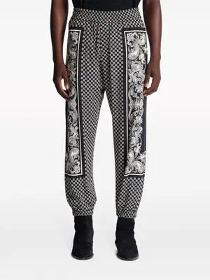 Balmain Monigram-print Elasticated-waistband Track Pants