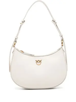 Pinko Mini Love Bag Half Moon Shoulder Bag - White