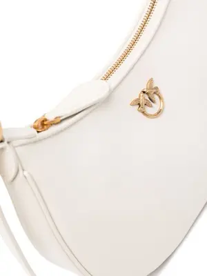 Pinko Mini Love Bag Half Moon Shoulder Bag - White