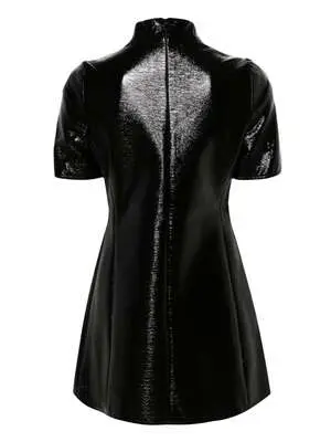 COURREGES Cut-out Polished-finish Minidress