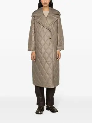 GANNI Quilted Recycled-shell Coat