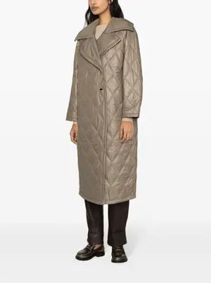 GANNI Quilted Recycled-shell Coat