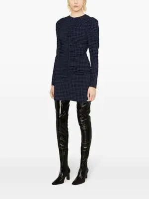 GANNI Checkered Seersucker Mini Dress