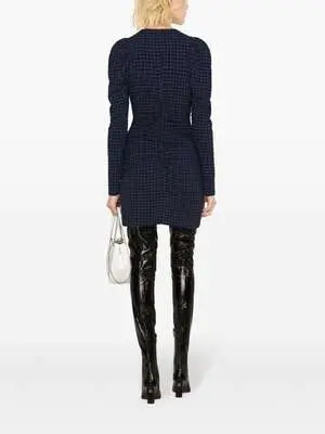 GANNI Checkered Seersucker Mini Dress