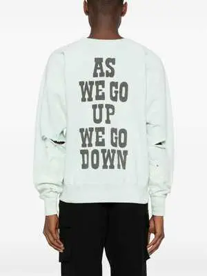 SAINT MXXXXXX Distressed Graphic-print Sweatshirt