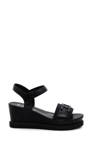 ARA Palmdale Wedge Platform Sandal - Black