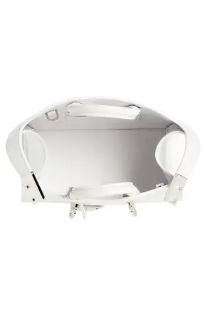 FERRAGAMO Mini Hug Leather Top Handle Satchel - Optic White