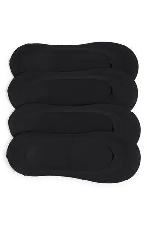 Nordstrom 4-pack Bonded No-show Socks - Black