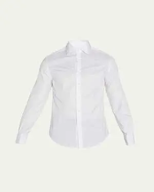 Brunello Cucinelli French-cuff Tuxedo Dress Shirt - White