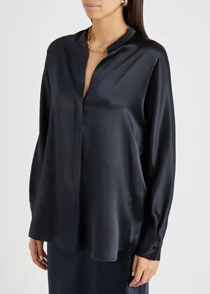 Vince Silk Blouse - Navy