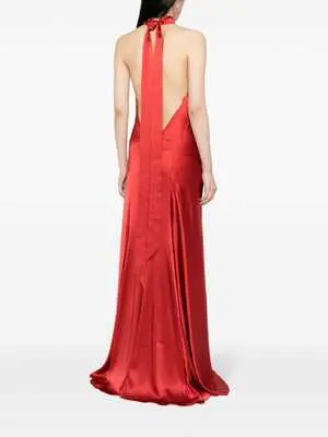 Michelle Mason Halterneck Gown - Red