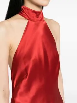 Michelle Mason Halterneck Gown - Red