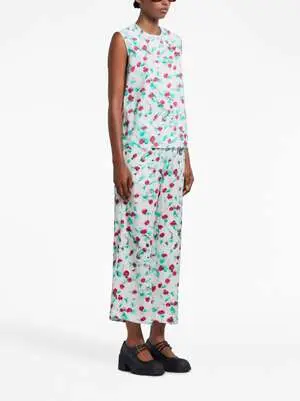 Marni Floral-print Sleeveless Blouse