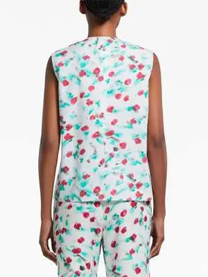 Marni Floral-print Sleeveless Blouse