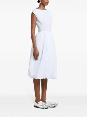 Marni Boat-neck Cotton Midi Dress