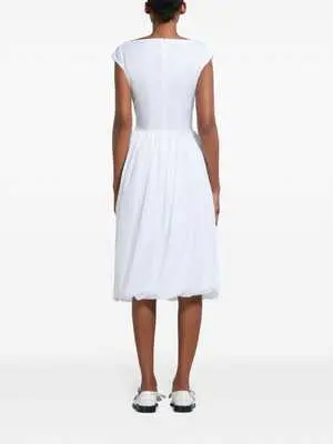 Marni Boat-neck Cotton Midi Dress
