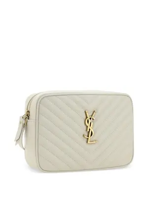 Saint Laurent Lou Quilted Shoulder Bag - Neutrals