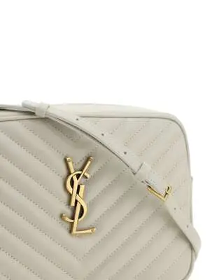 Saint Laurent Lou Quilted Shoulder Bag - Neutrals