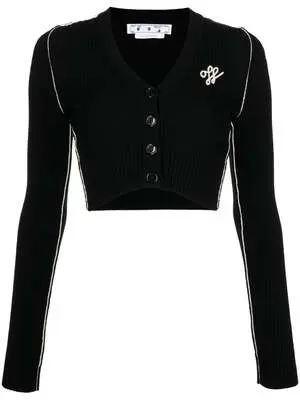 Off-white Cropped Cardigans For Women