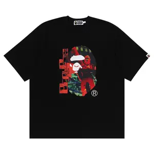 A BATHING APE Head Graphic Tee - Black
