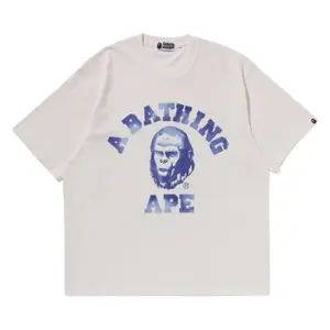 BAPE College Graphic Tee 'ivory' Cream
